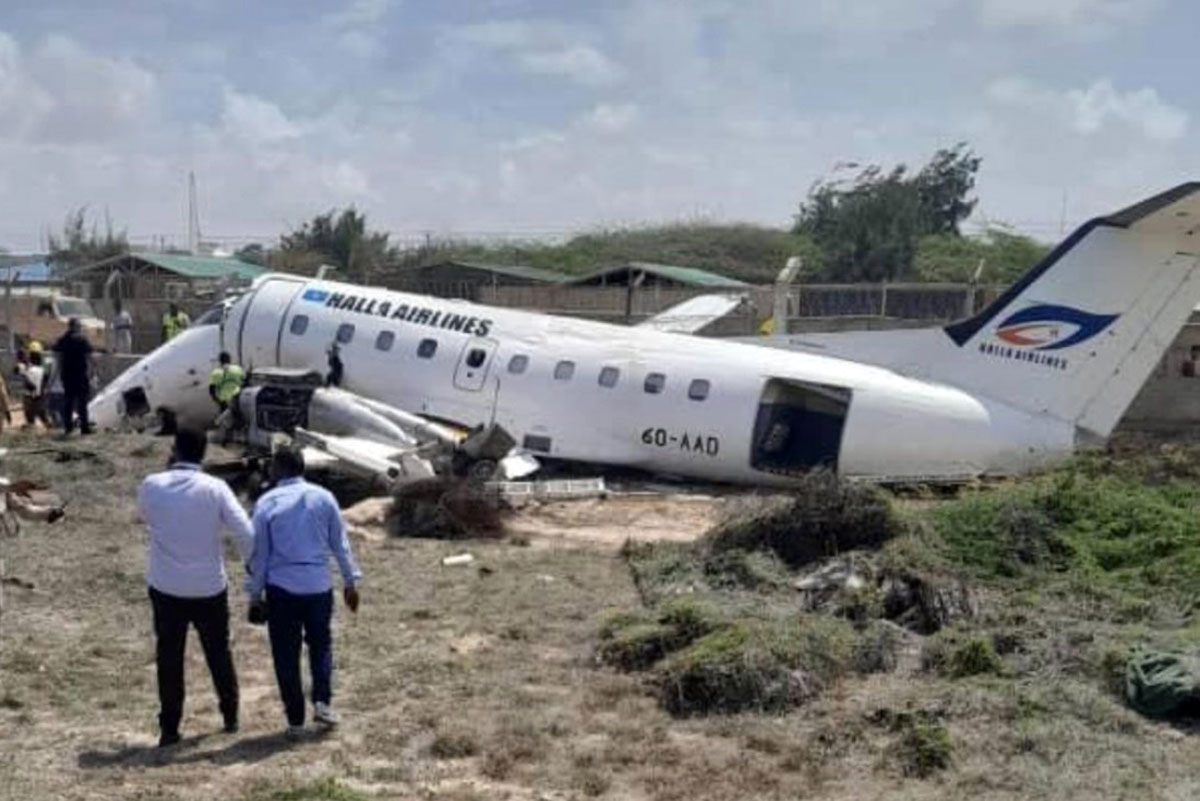 Accident of an Embraer 120 operated by Halla Airlines - Mogadishu ...